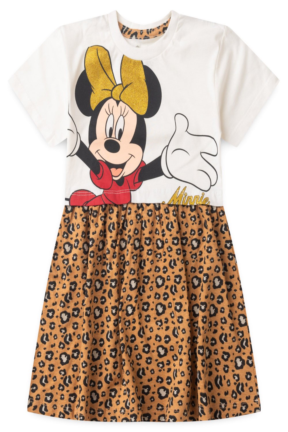 Vestido Infantil Feminino Minnie Oncinha